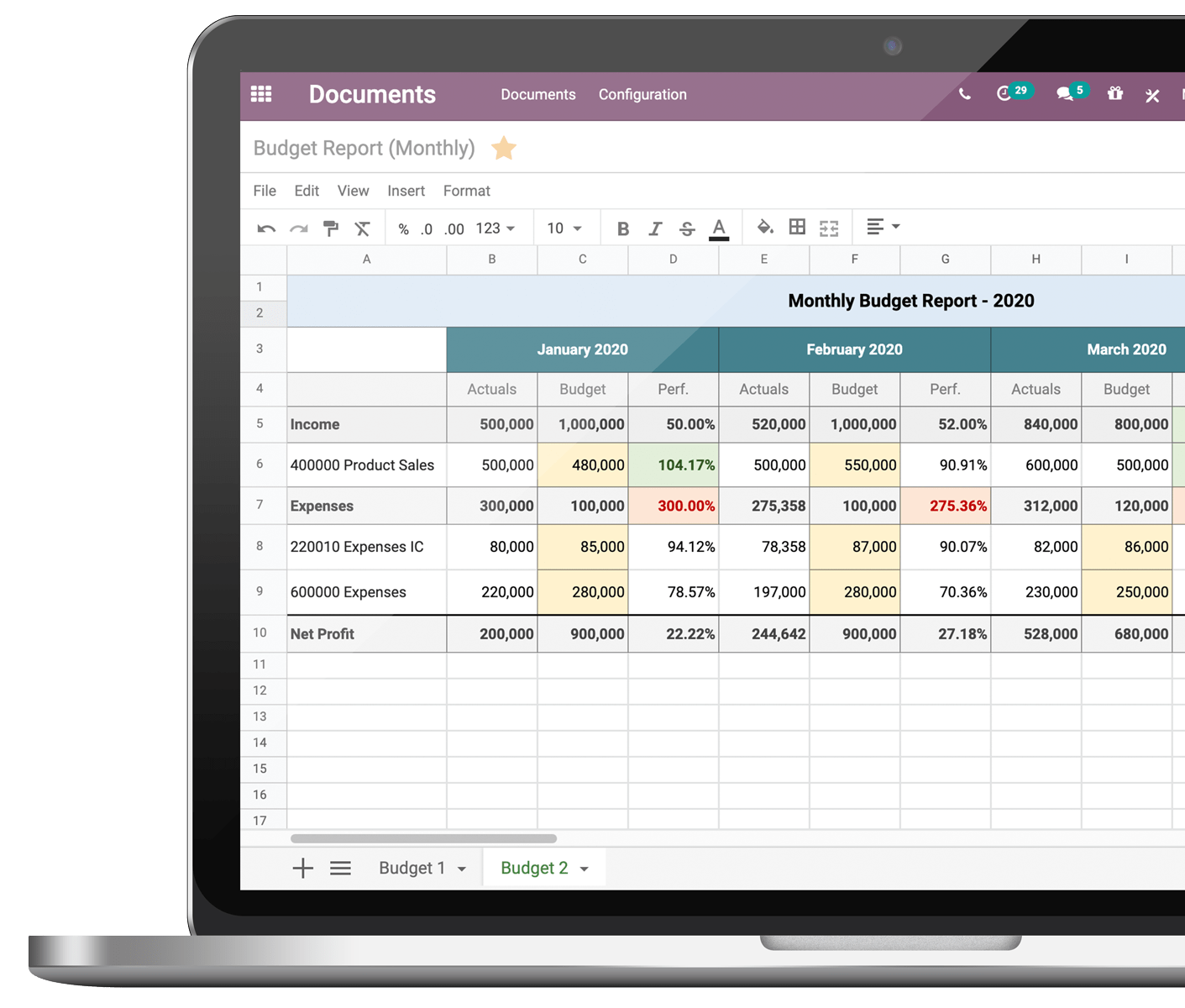 Odoo ERP - Spreadsheet | Zen Software Solutions