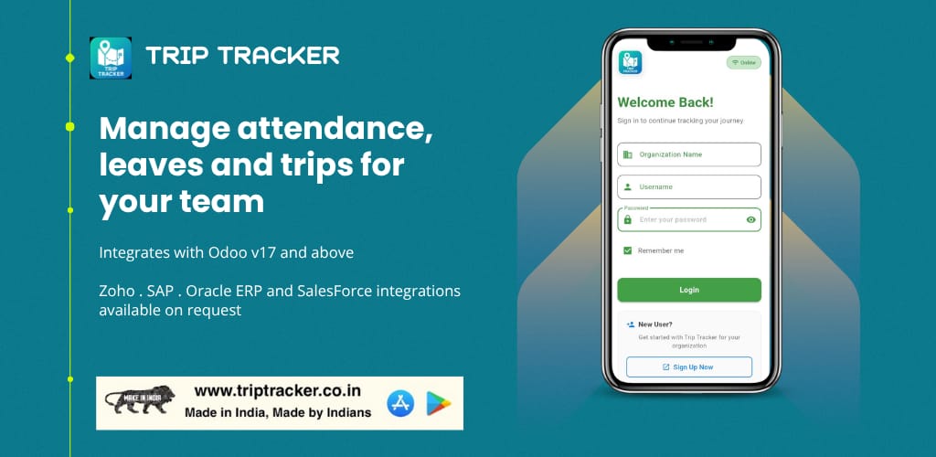 Now Integrate Odoo with Trip Tracker by Zen